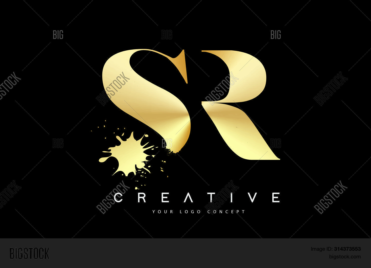 Sr S R Letter Logo Vector & Photo (Free Trial) | Bigstock