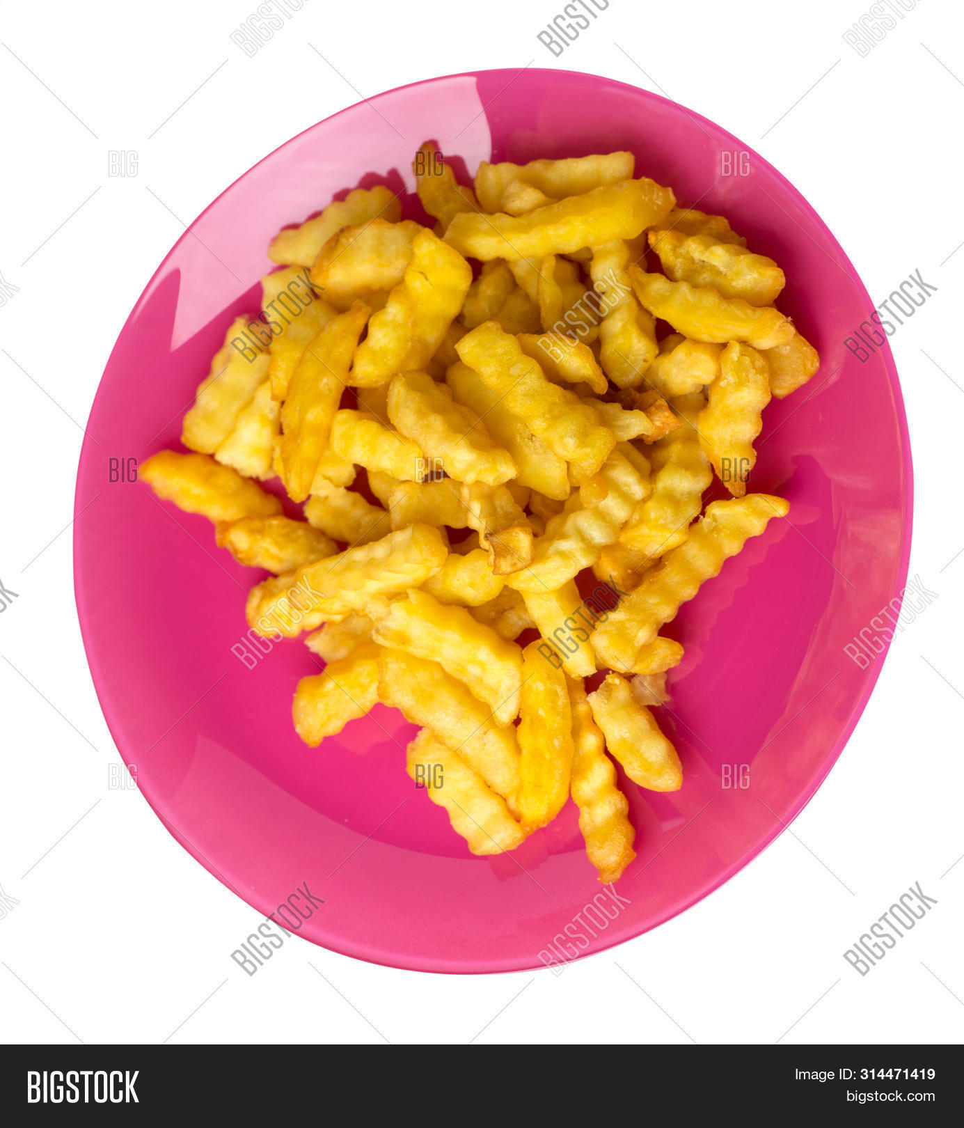 French Fries On Pink Image & Photo (Free Trial) | Bigstock