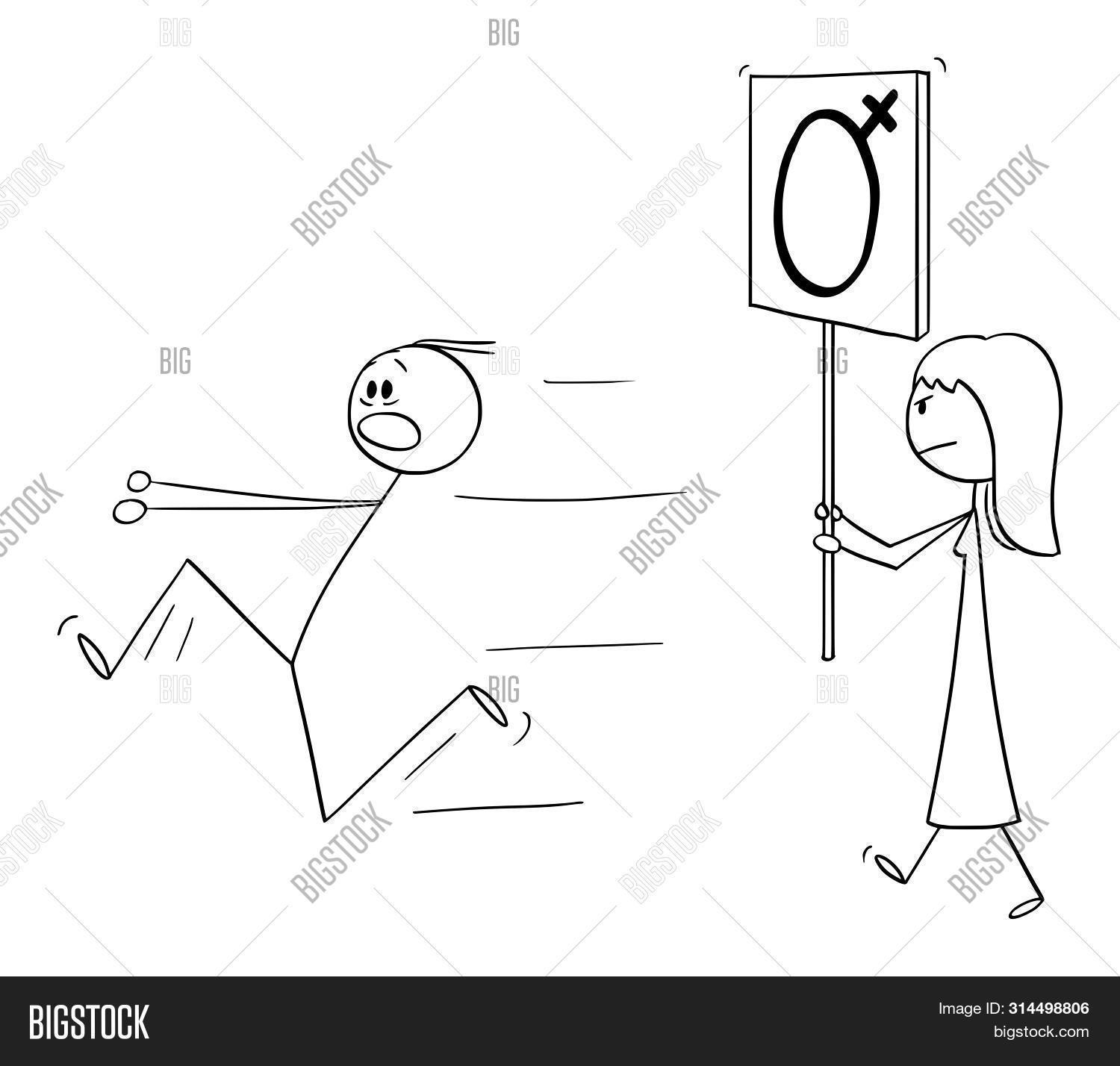 Female Stick Figure Running