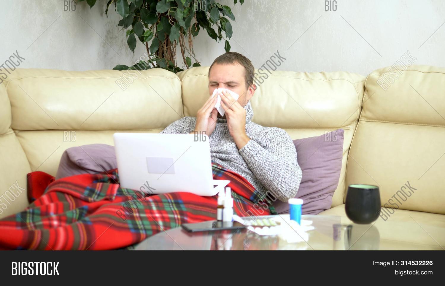 Man Cold Sitting On Image & Photo (Free Trial) | Bigstock