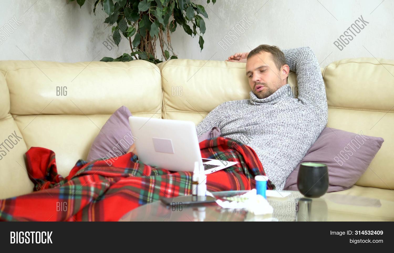 Man Cold Sitting On Image & Photo (Free Trial) | Bigstock
