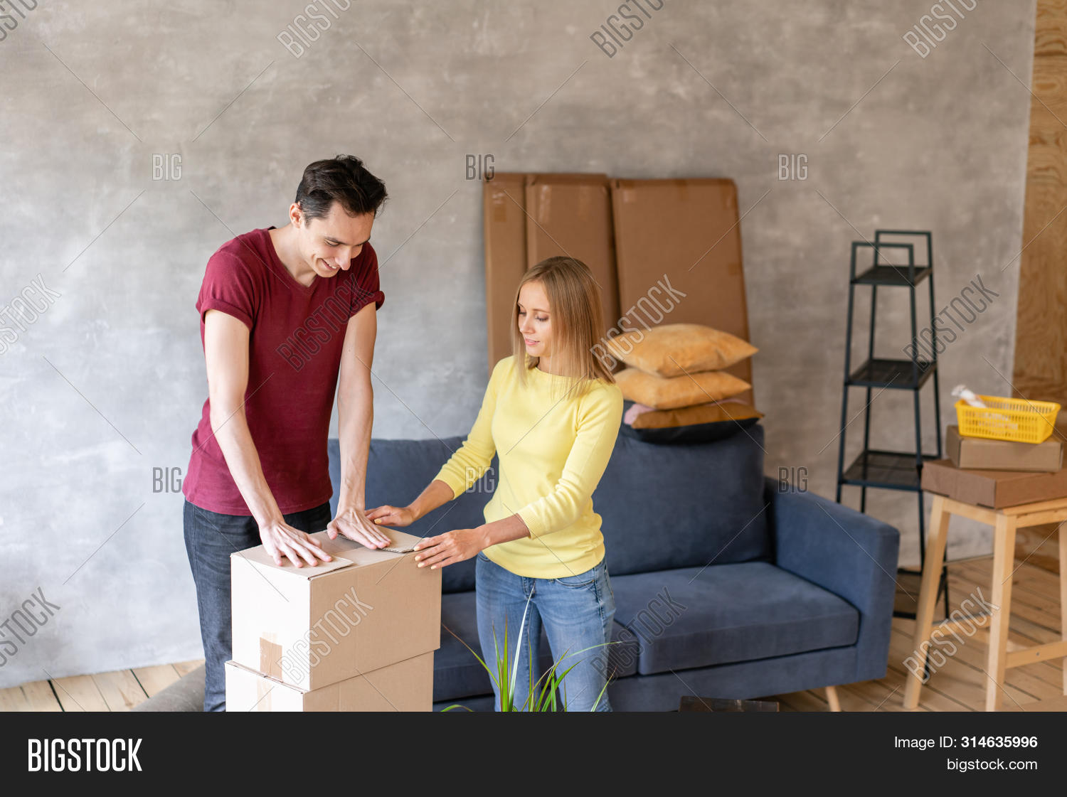 Happy People Packing Image & Photo (Free Trial) | Bigstock