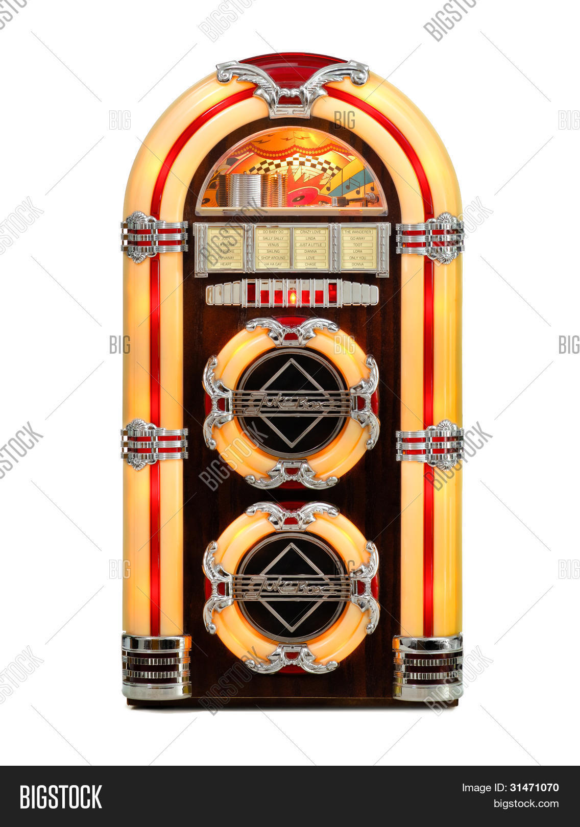 Retro Jukebox Isolated Image & Photo (Free Trial) | Bigstock