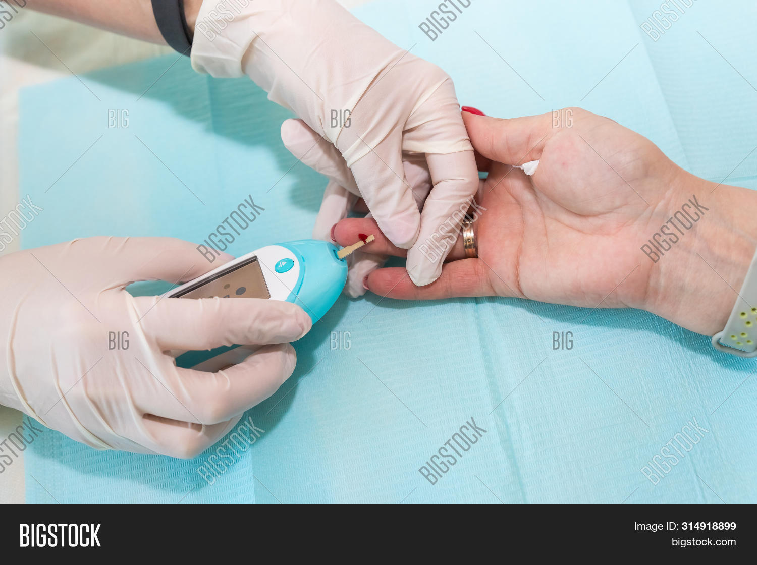 Measuring Blood Sugar. Image & Photo (Free Trial) | Bigstock