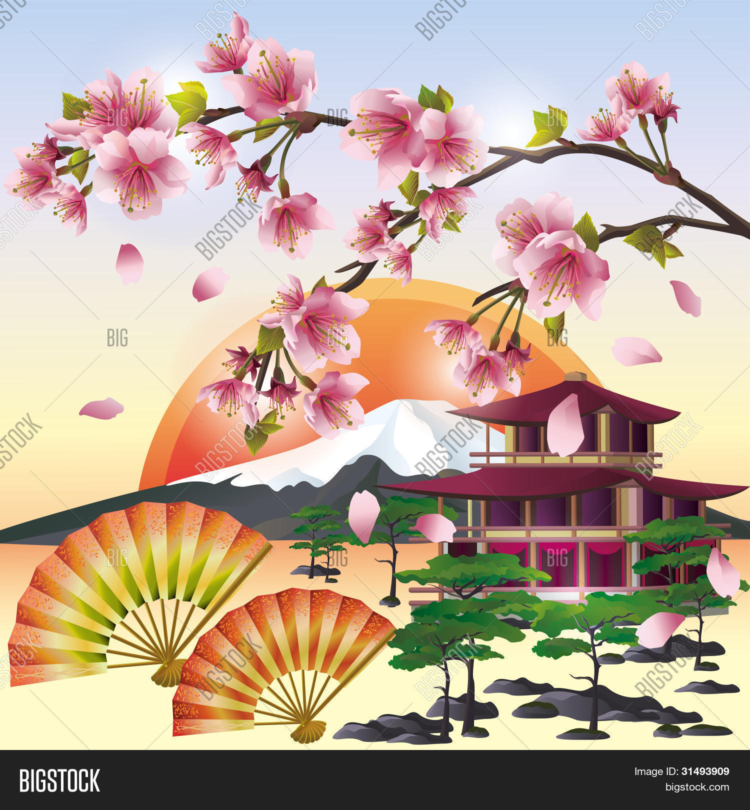 Japanese Background Vector & Photo (Free Trial) | Bigstock