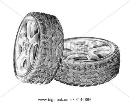 Tyres Sketching Image & Photo (Free Trial) | Bigstock