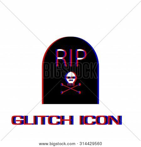 Grave Rip Icon Flat. Vector & Photo (Free Trial) | Bigstock