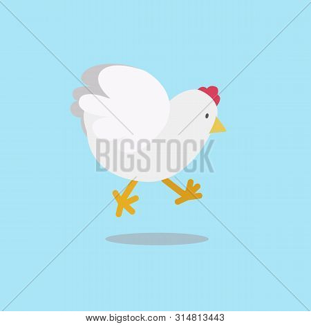 Cute Chicken Jump Vector & Photo (Free Trial) | Bigstock