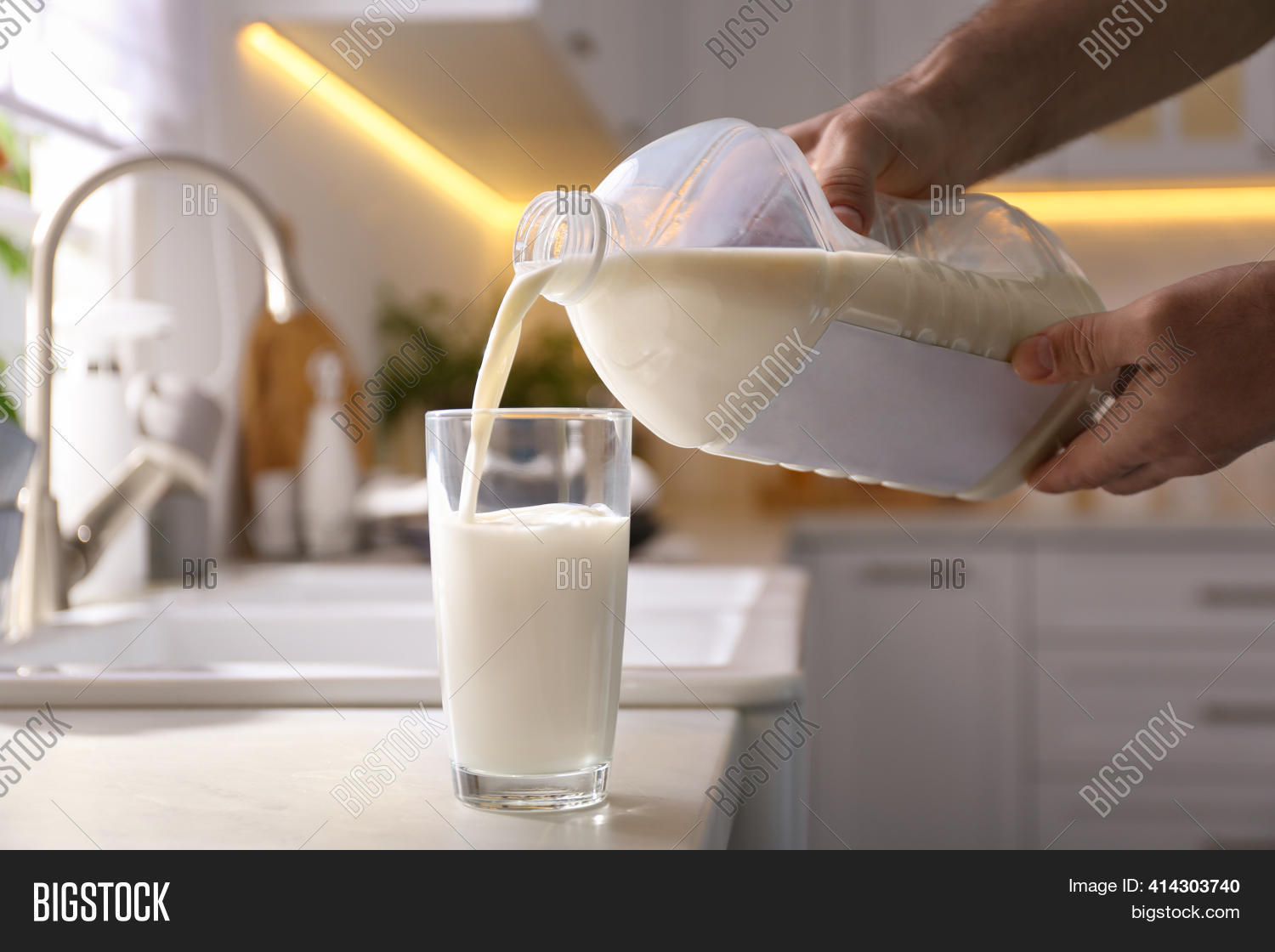 Man Pouring Milk Image & Photo (Free Trial) | Bigstock