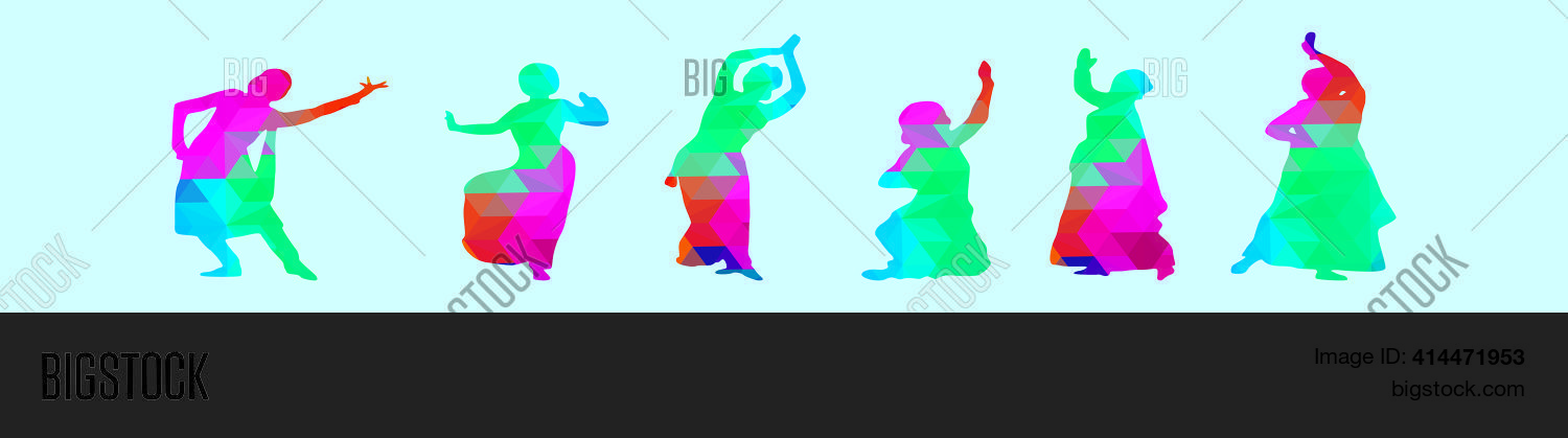 Set Indian Dance Vector & Photo (Free Trial) | Bigstock