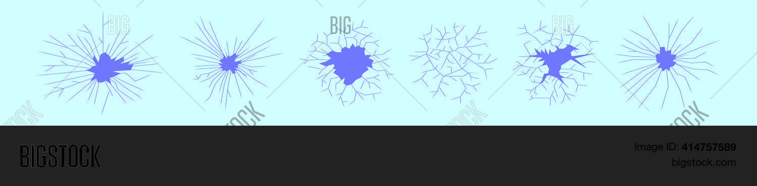 Set Shatter Cartoon Vector & Photo (Free Trial) | Bigstock