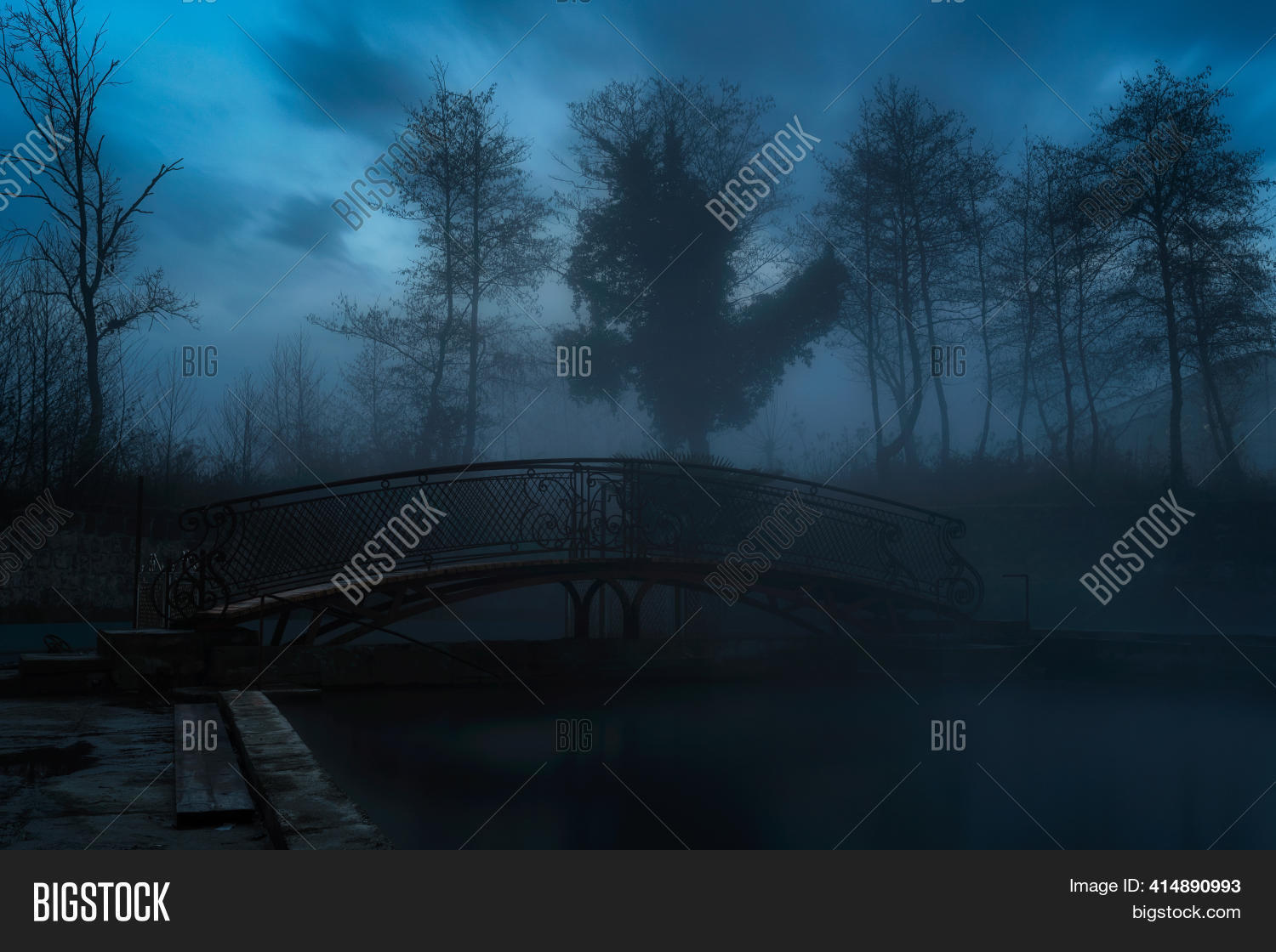 Dark Scary Park Night Image & Photo (Free Trial) | Bigstock