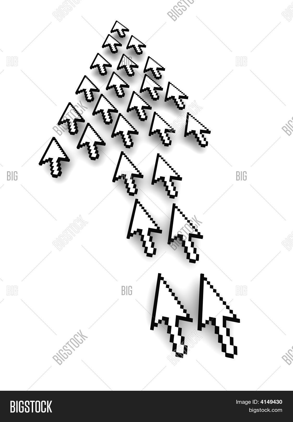 Computer Arrows 3D Image & Photo (Free Trial) | Bigstock