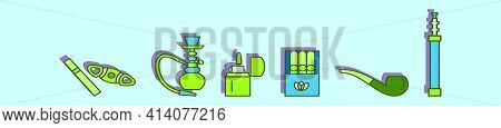 Set Smoking Cartoon Vector & Photo (Free Trial) | Bigstock