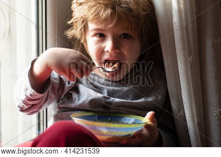 Hungry Kid Eat. Child Image & Photo (Free Trial) | Bigstock