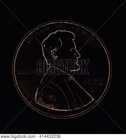 Outline American Penny Image & Photo (Free Trial) | Bigstock