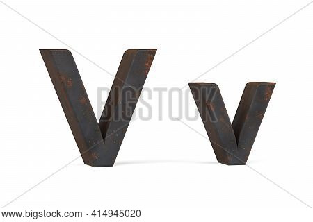 Rusty Letter V - Three Image & Photo (Free Trial) | Bigstock