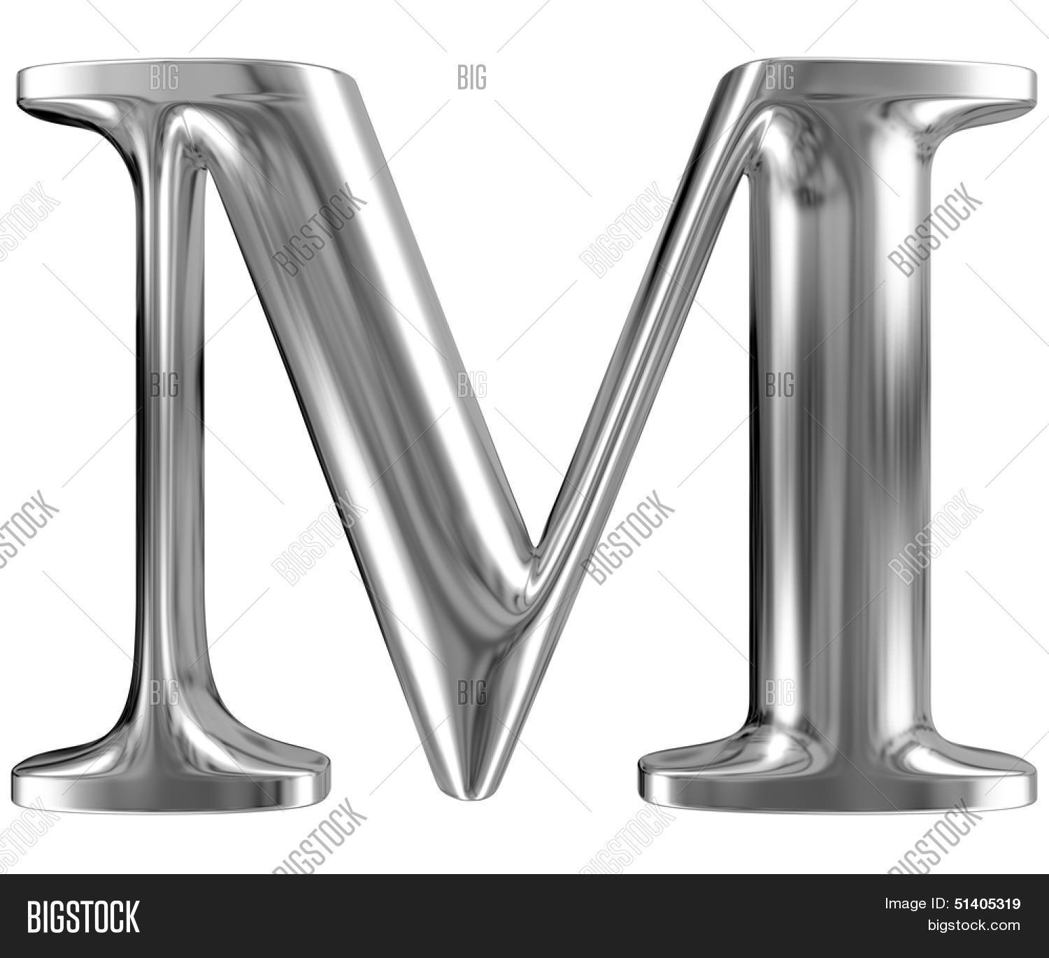 Metal Letter M Chrome Image & Photo (Free Trial) | Bigstock