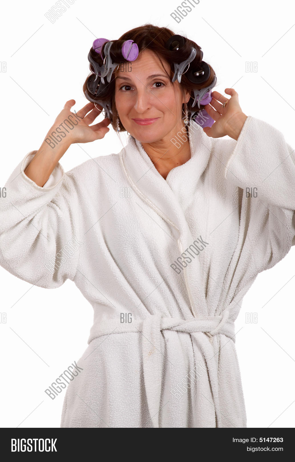 Woman Rollers Image & Photo (Free Trial) | Bigstock