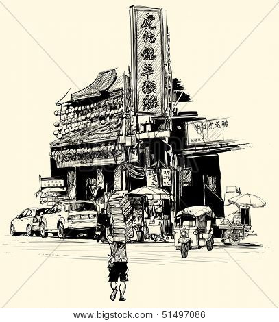 Chinatown Sketch Images, Illustrations & Vectors (Free) - Bigstock