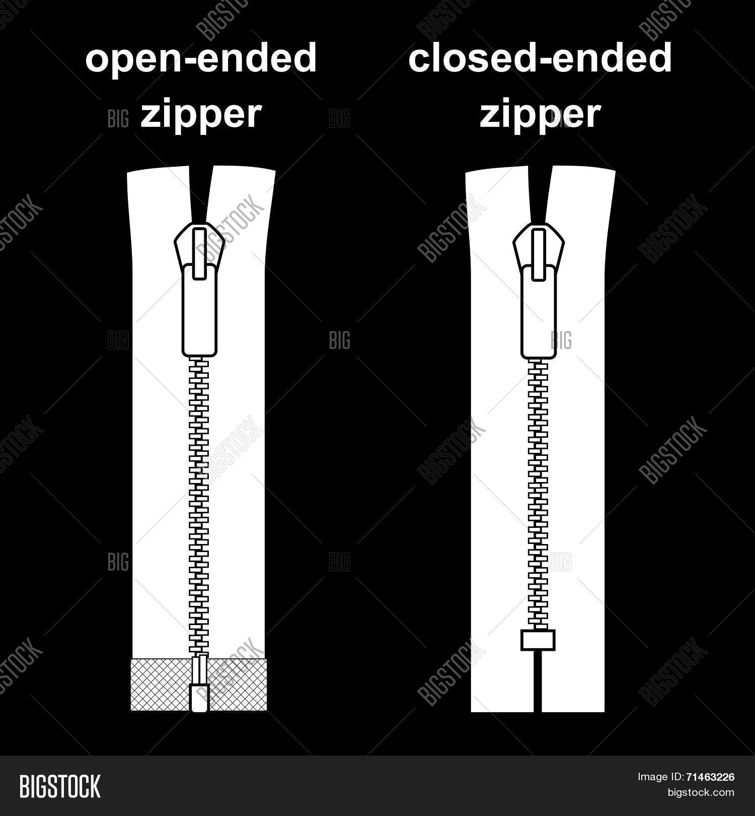 Zipper Types. Closed- Vector & Photo (Free Trial) | Bigstock