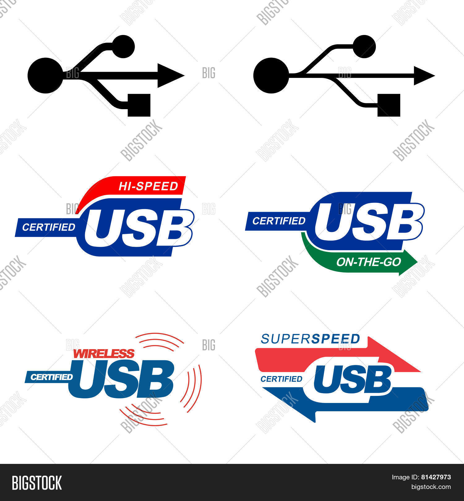 USB Logos Vector & Photo (Free Trial) | Bigstock