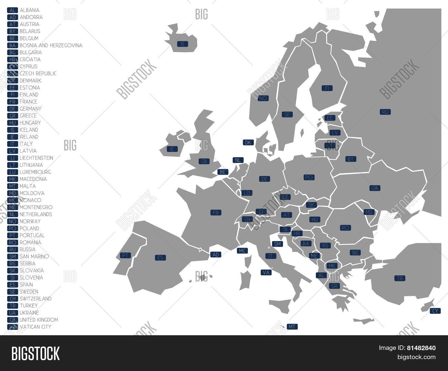Political Map Europe Vector & Photo (Free Trial) | Bigstock