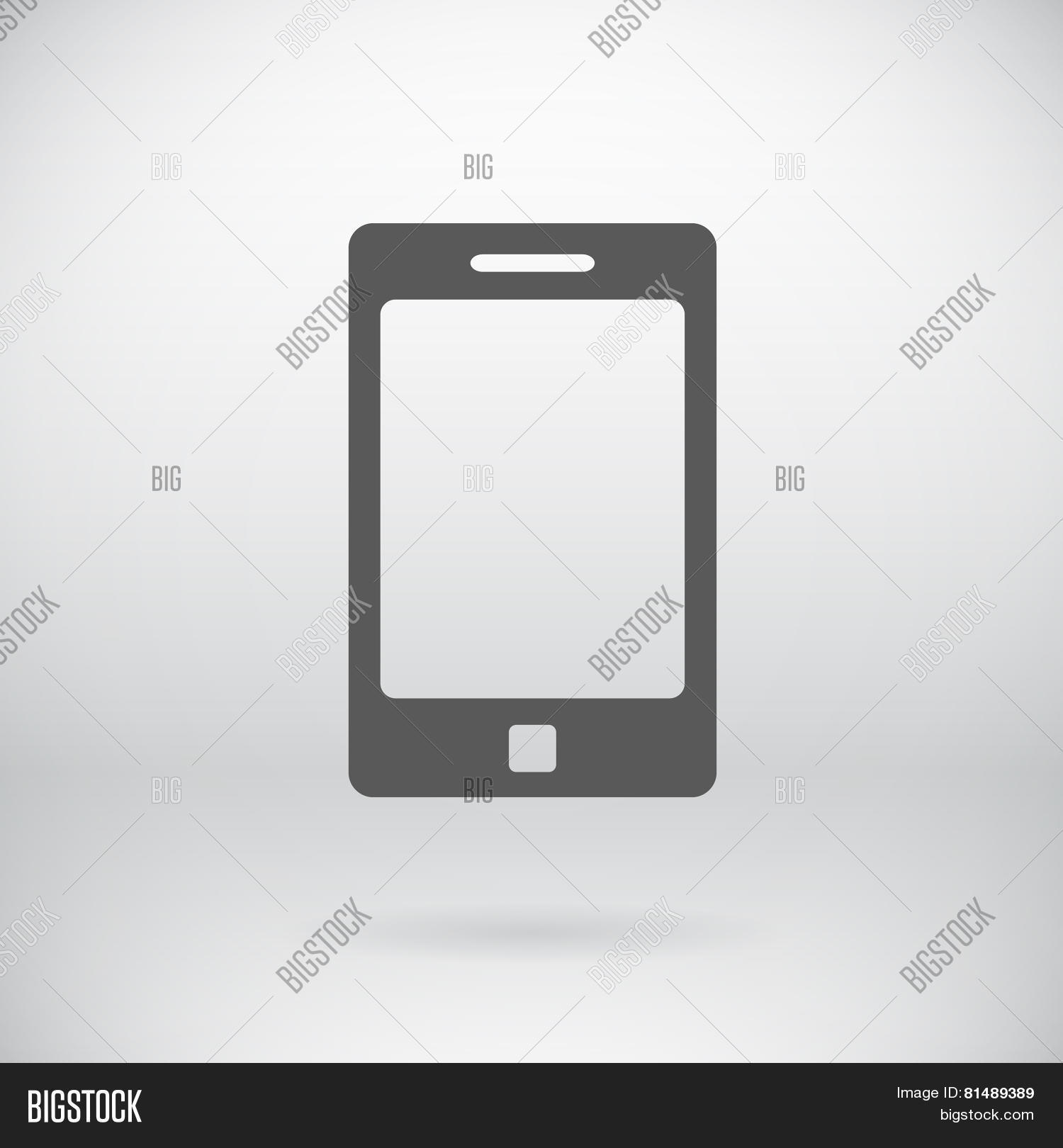 Flat Cell Phone Sign Vector & Photo (Free Trial) | Bigstock