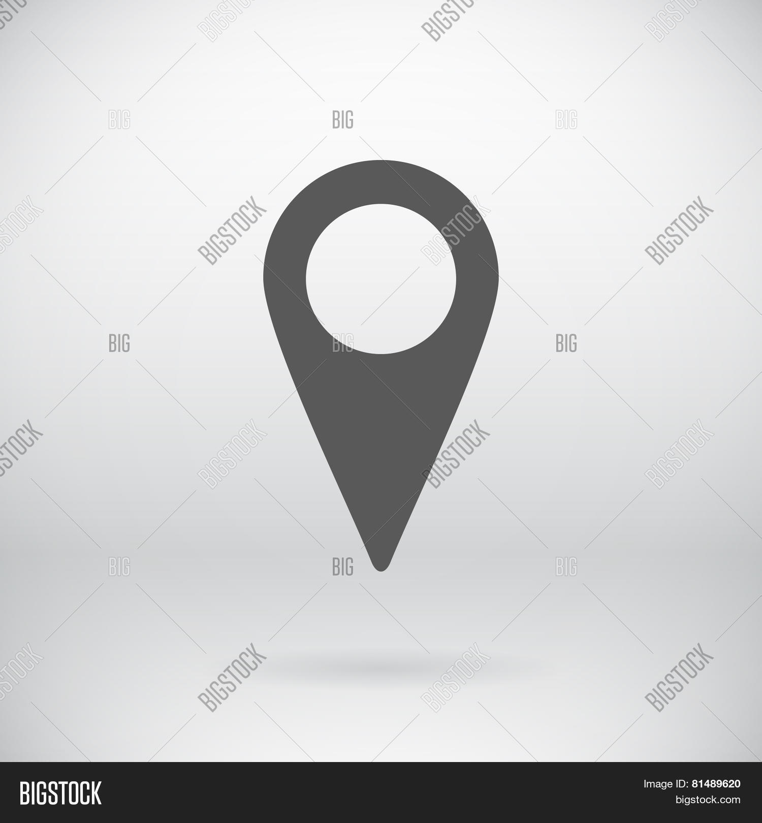Flat Map Pin Sign Vector & Photo (Free Trial) | Bigstock