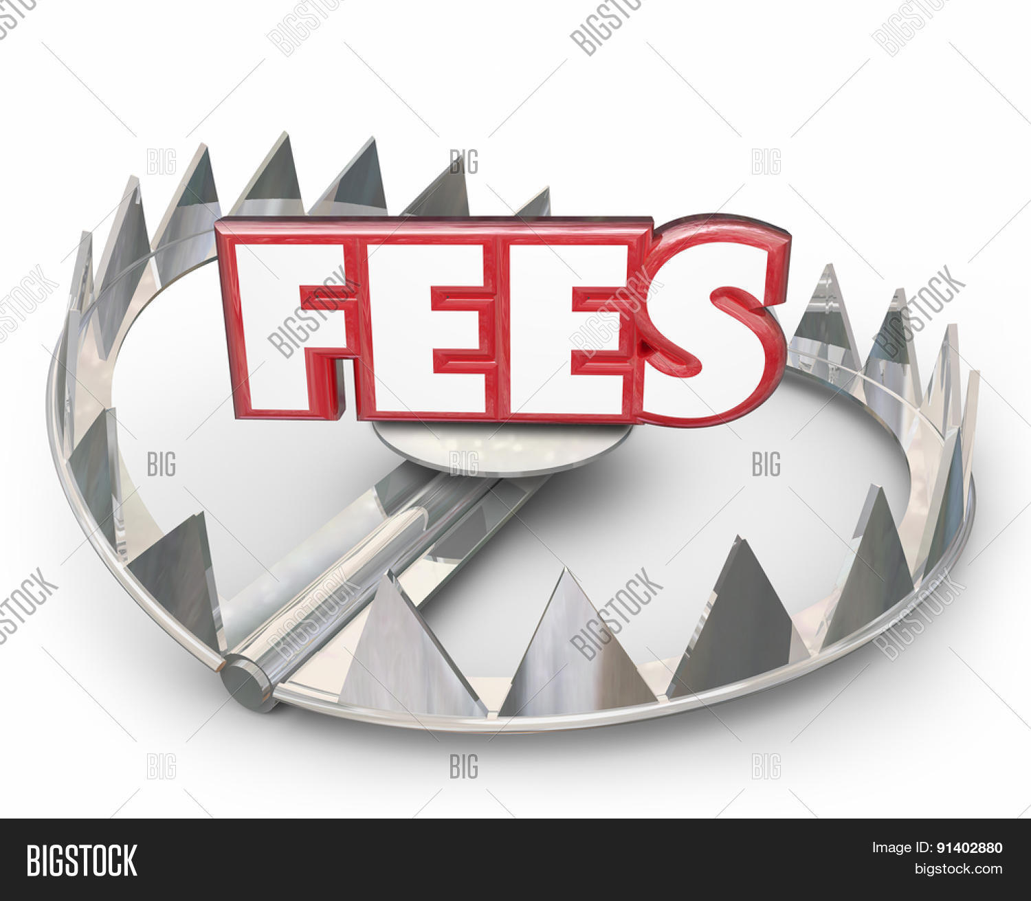 Fees Word Red 3d Image & Photo (Free Trial) | Bigstock