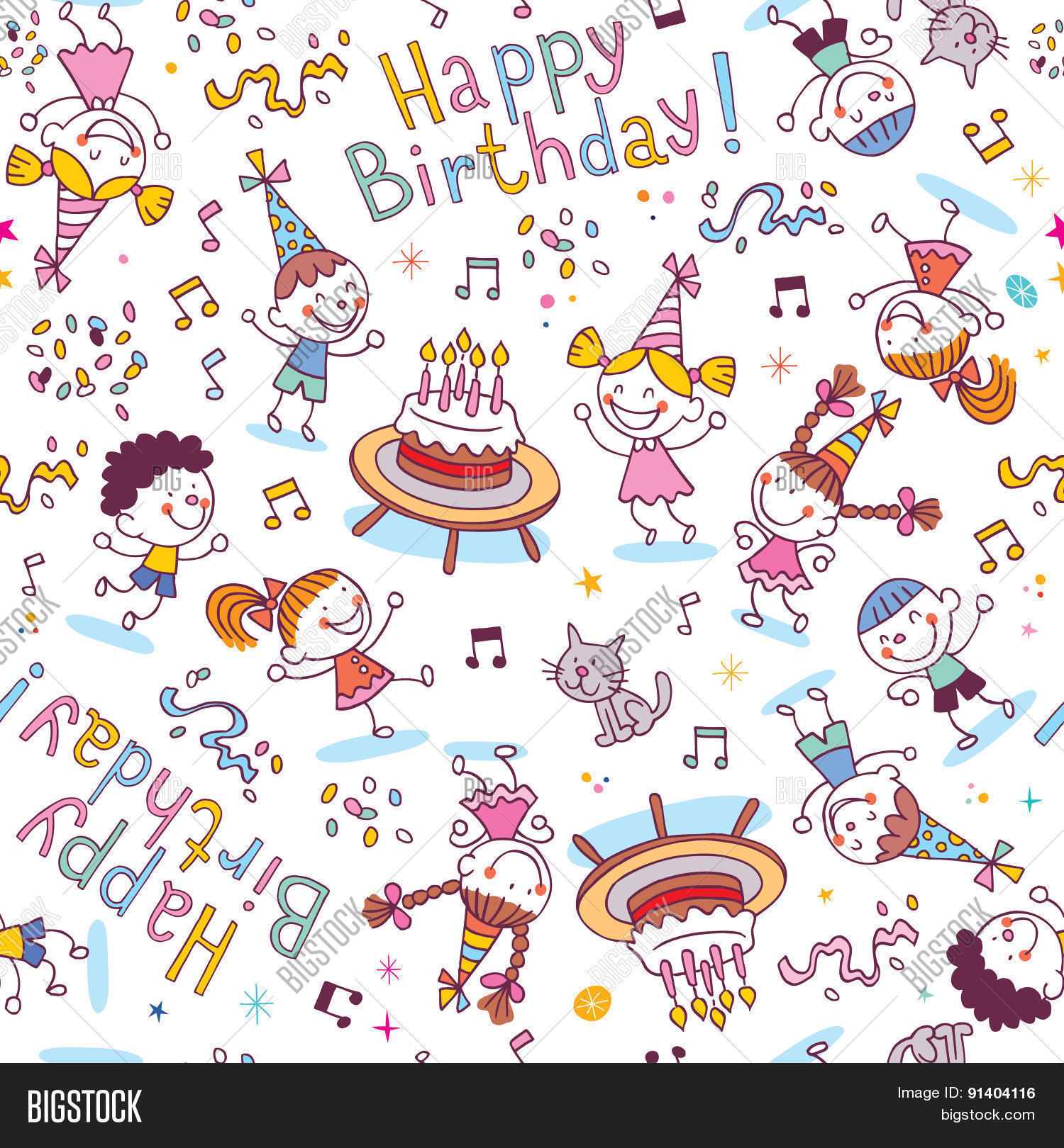 Happy Birthday Kids Vector & Photo (Free Trial) | Bigstock