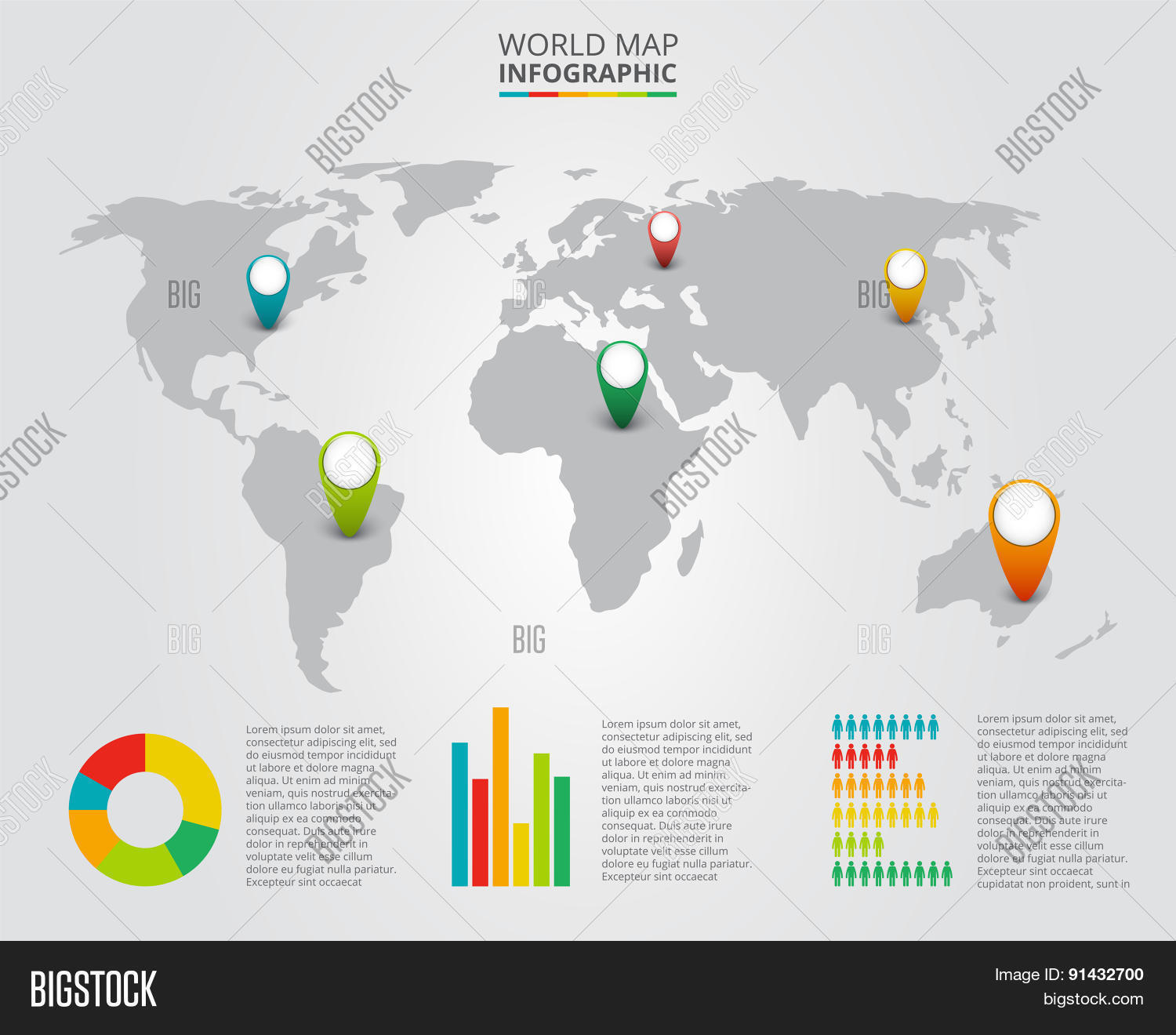 Vector World Map Vector & Photo (Free Trial) | Bigstock
