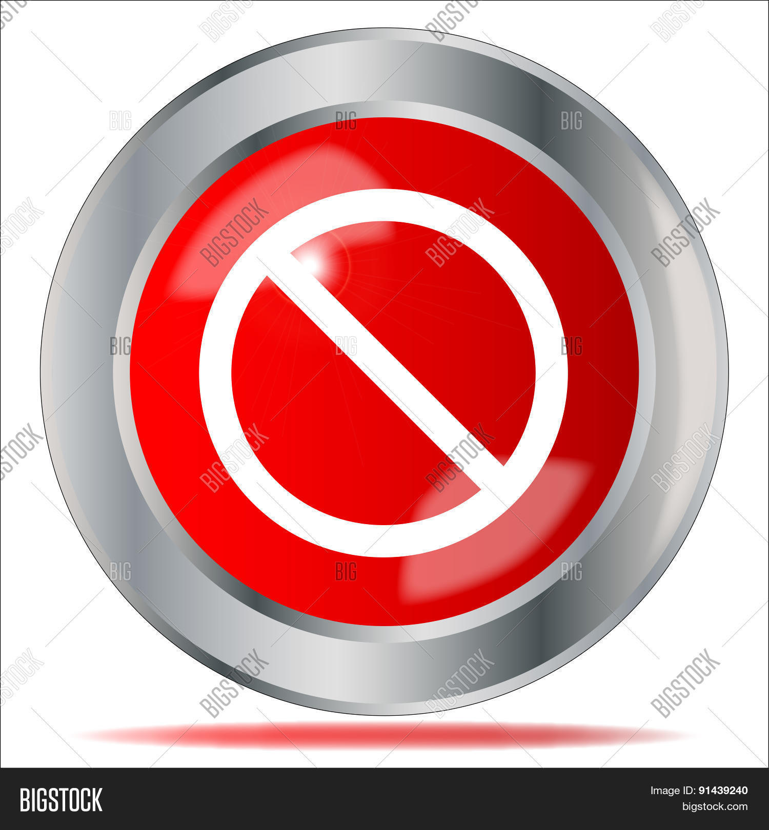 No Entry Icon Button Vector & Photo (Free Trial) | Bigstock