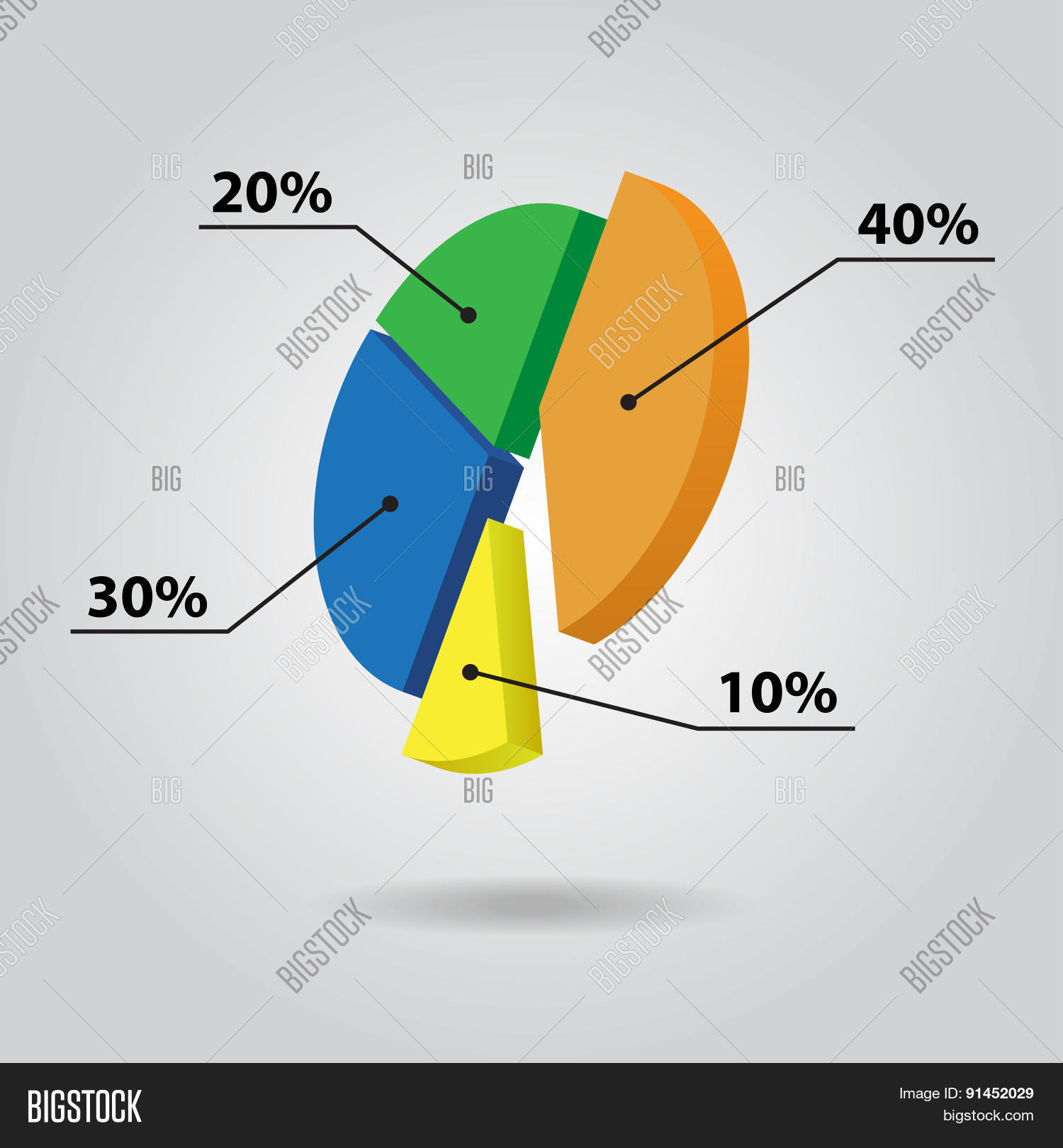 Color Pie Chart Text Vector & Photo (Free Trial) | Bigstock