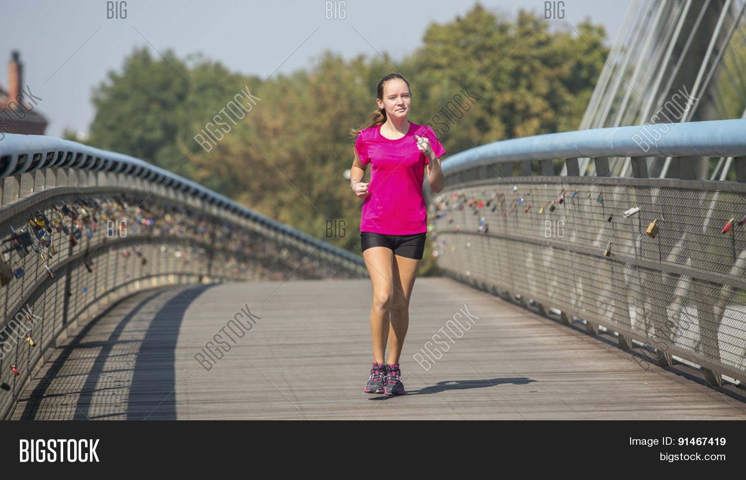 Young Girl Jogging Via Image & Photo (Free Trial) | Bigstock