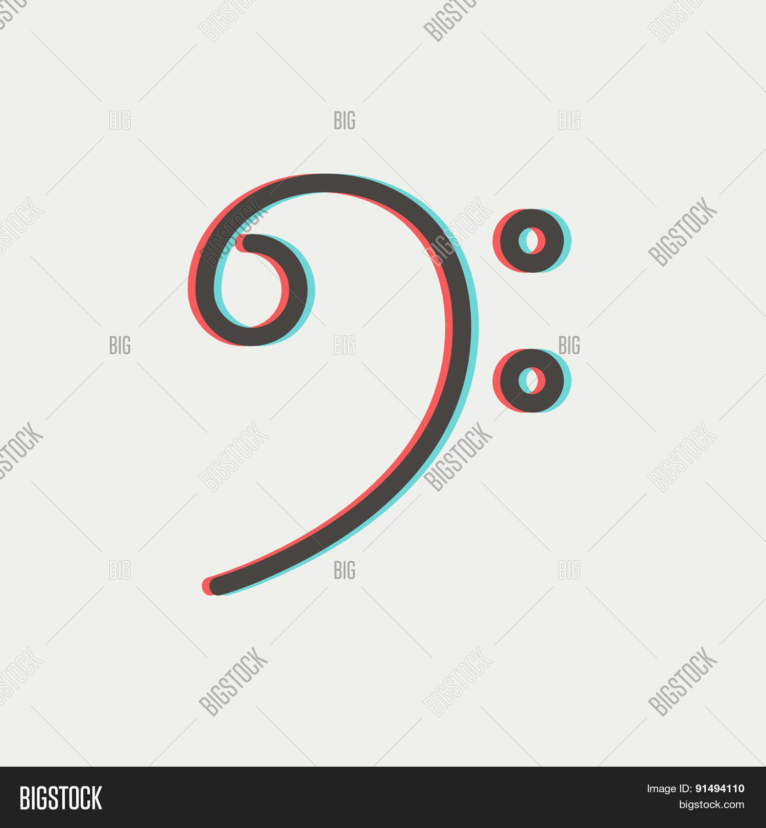 C-clef Icon Thin Line Vector & Photo (Free Trial) | Bigstock