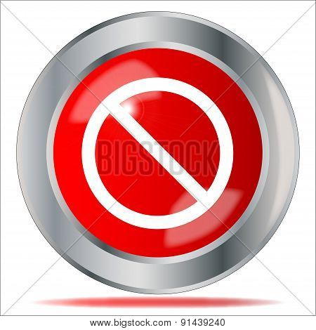 No Entry Icon Button Vector & Photo (Free Trial) | Bigstock