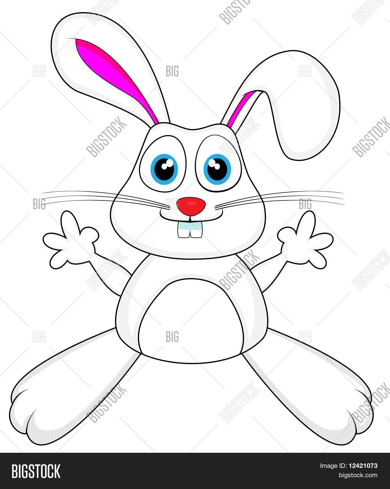 Cute White Bunny Vector & Photo (Free Trial) | Bigstock