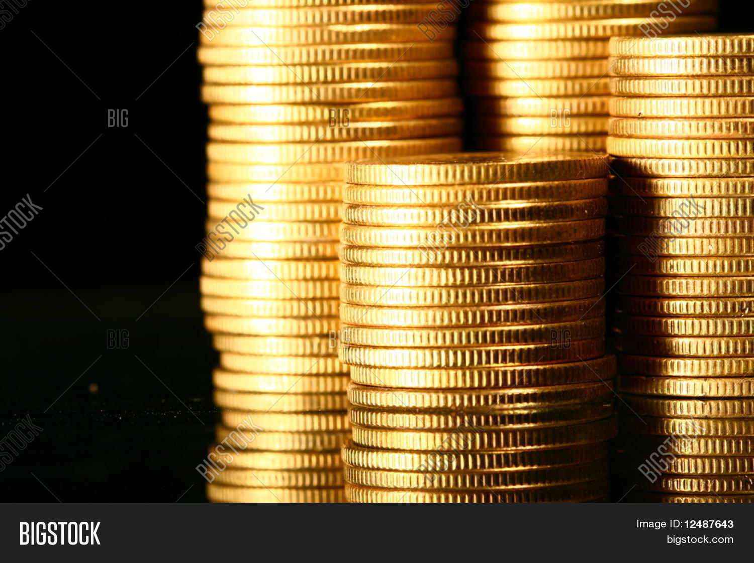 Golden Piles Coins Image & Photo (Free Trial) | Bigstock