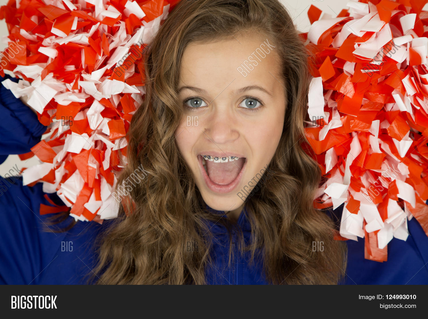 Excited Cute Teenage Cheerleader Image & Photo | Bigstock