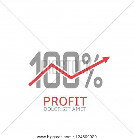 Profit Label. Red Vector & Photo (Free Trial) | Bigstock