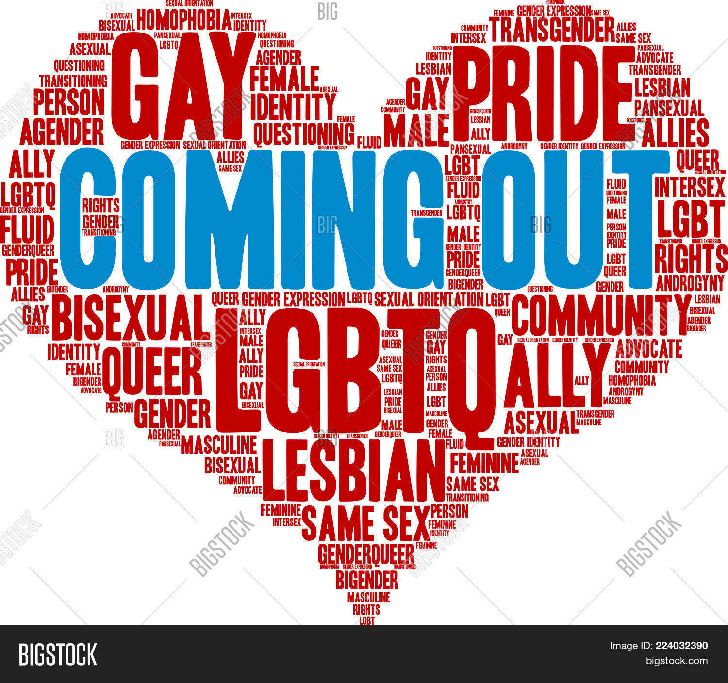 Coming Out Word Cloud Vector & Photo (Free Trial) | Bigstock
