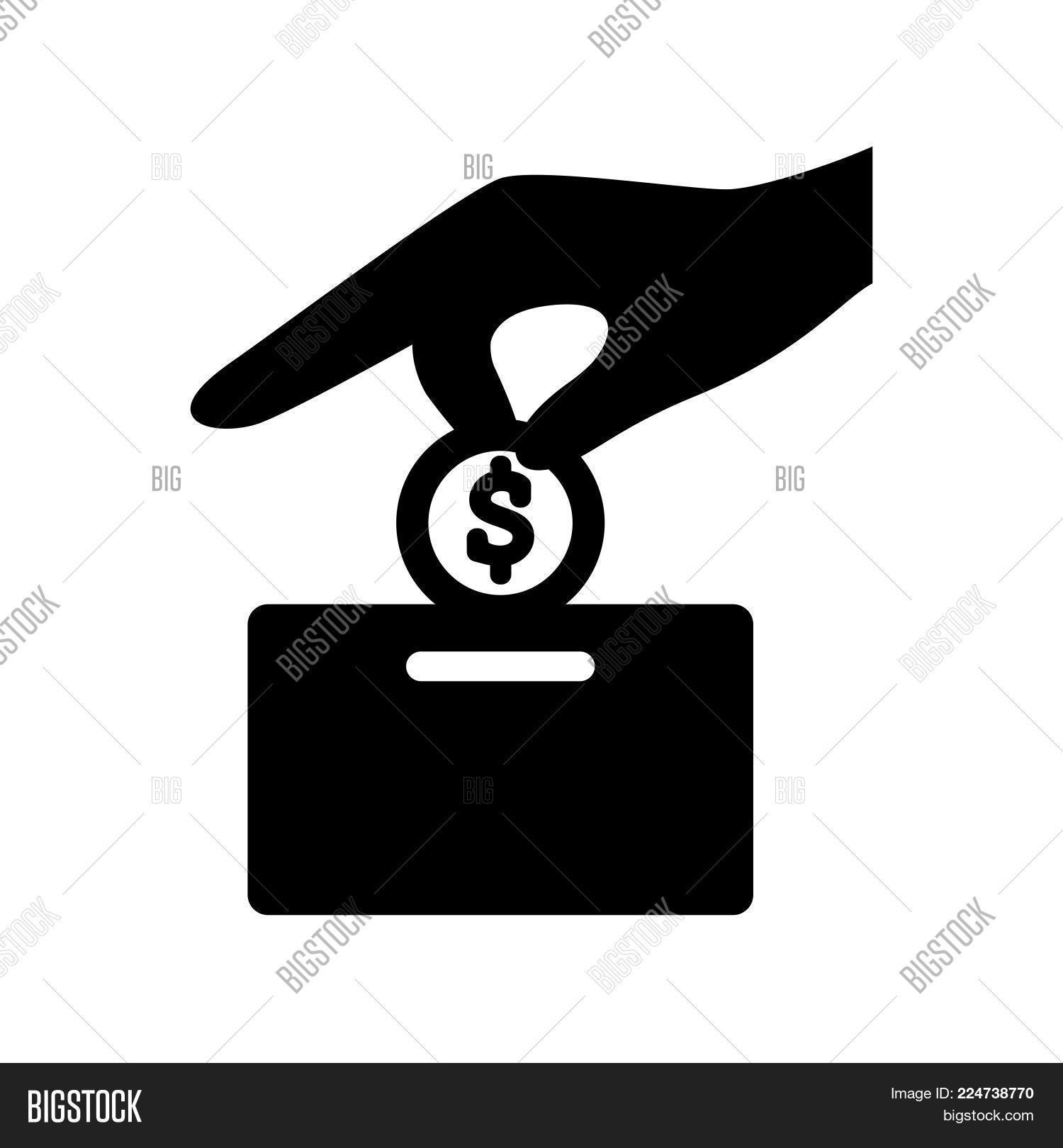Donation Icon Vector & Photo (Free Trial) | Bigstock