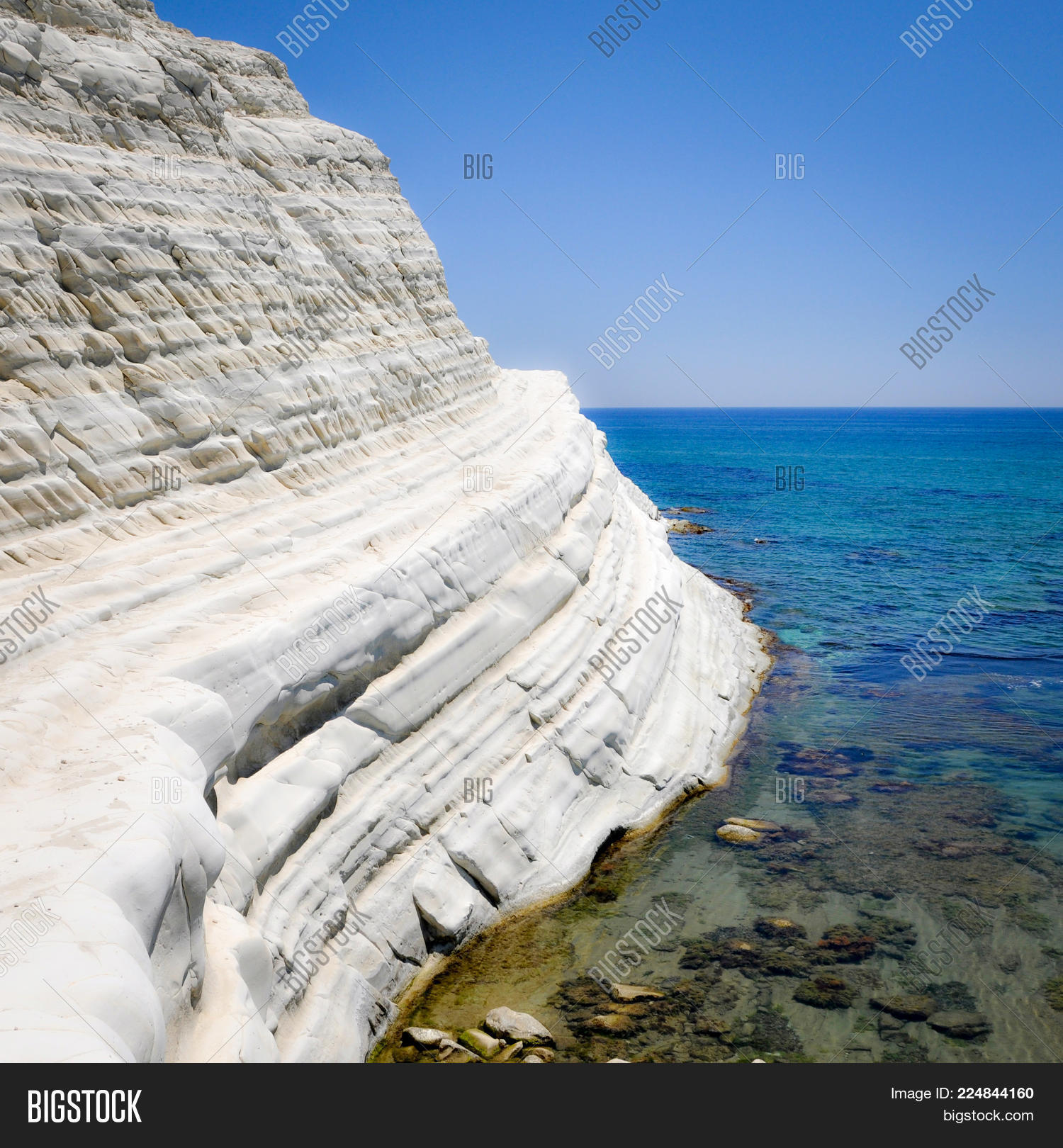 White Cliff Blue Water Image & Photo (Free Trial) | Bigstock