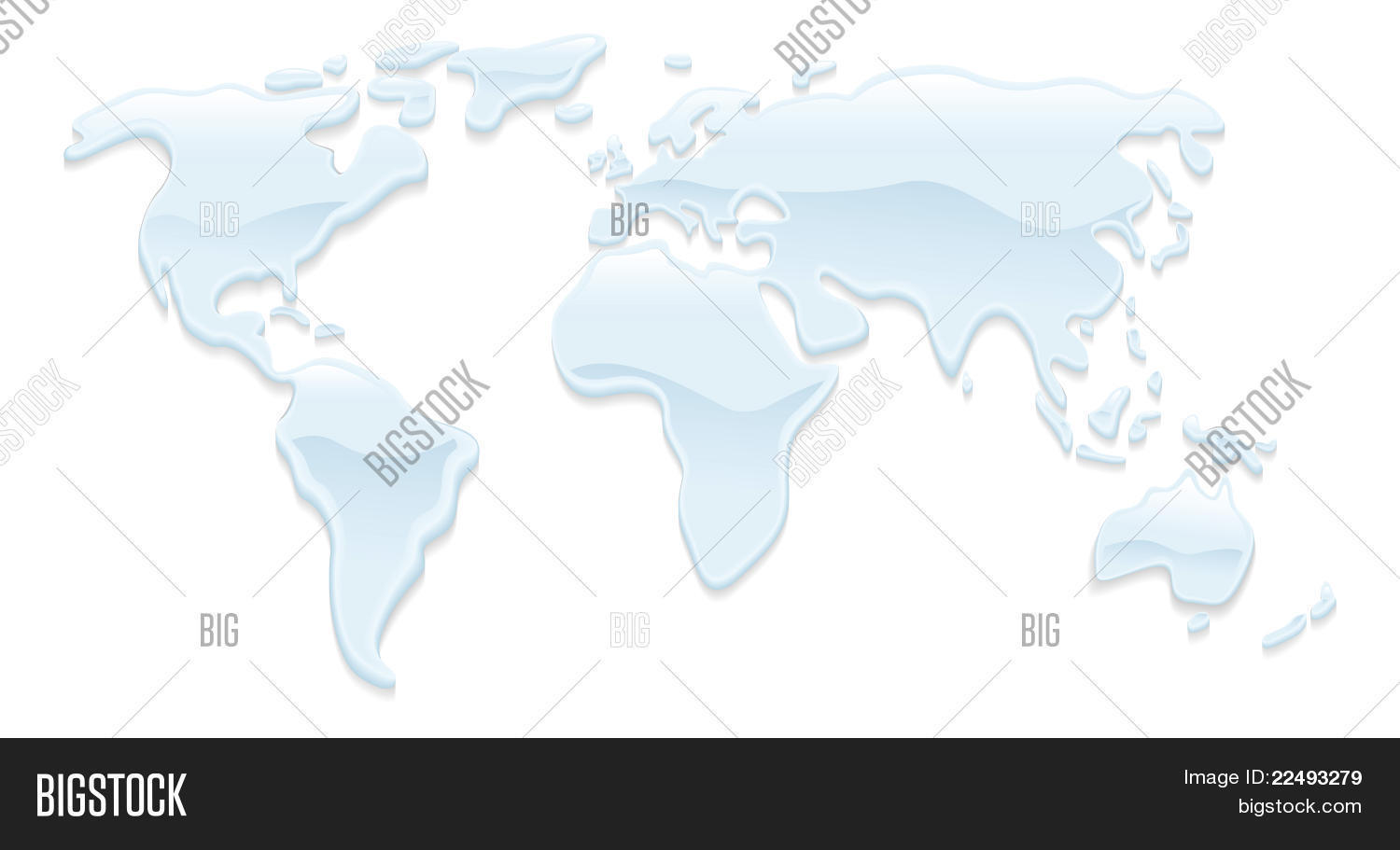 Water World Map Vector & Photo (Free Trial) | Bigstock