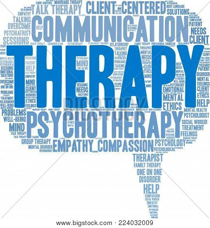 Therapy Word Cloud On Vector & Photo (Free Trial) | Bigstock