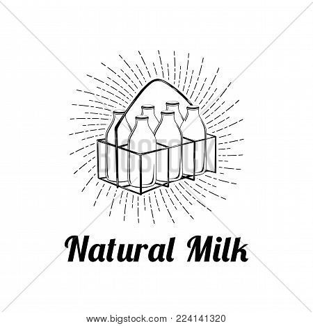 Natural Milk Logo. Vector & Photo (Free Trial) | Bigstock