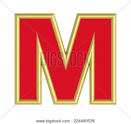 One Letter Red Gold Image & Photo (Free Trial) | Bigstock