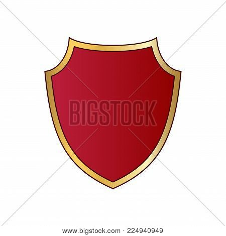 Gold Red Shield Shape Vector & Photo (Free Trial) | Bigstock