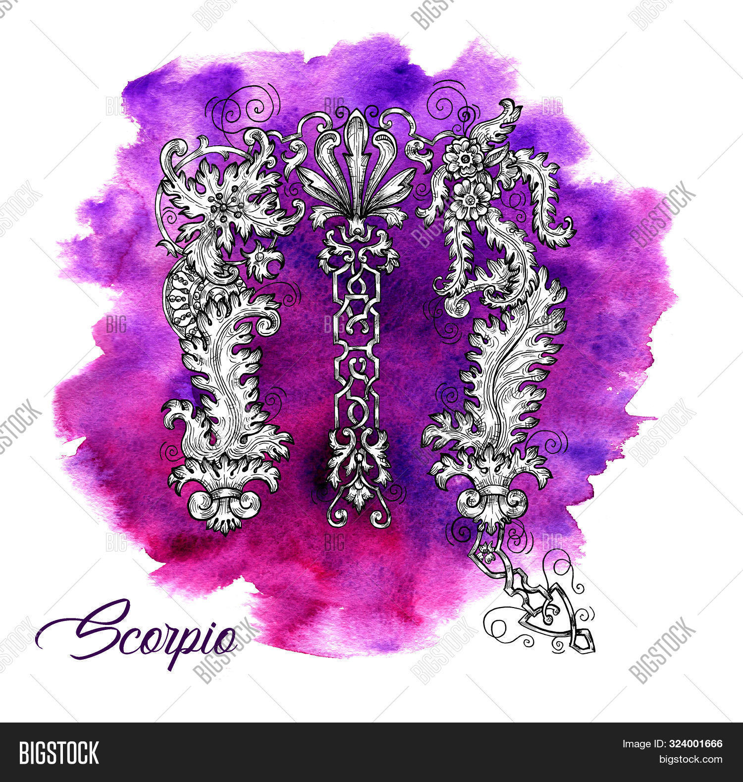 Scorpio Zodiac Sign On Image & Photo (Free Trial) | Bigstock